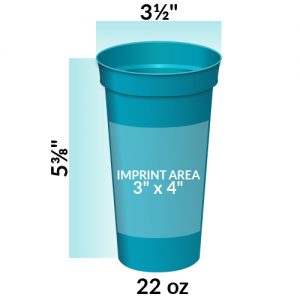 22 Oz Stadium Cups - Crazy About Cups